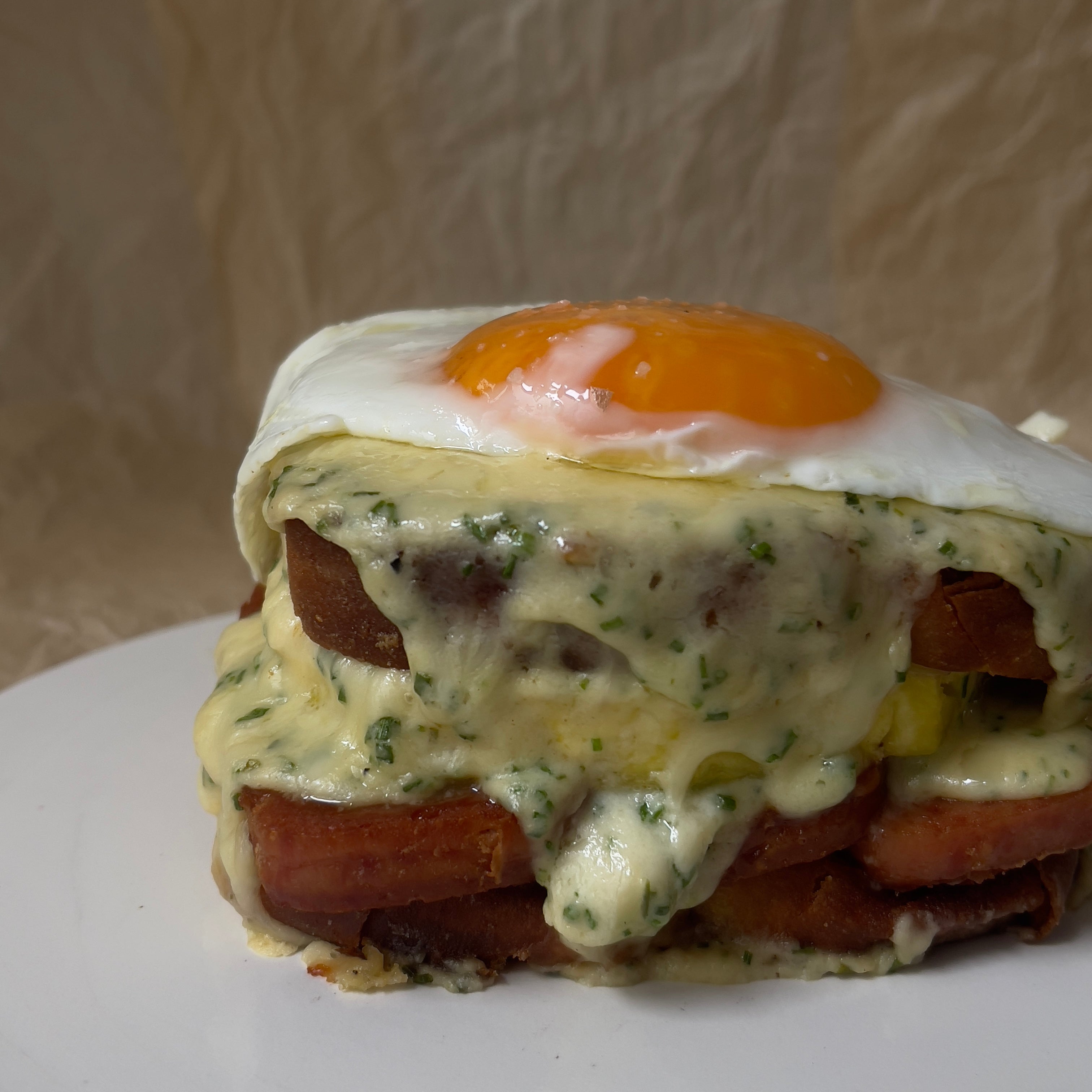 Pineapple Spam Croque Madame | ONIMA Pantry – ONIMA PANTRY